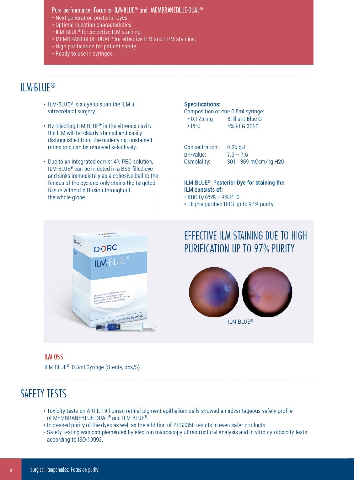 DORC MEMBRANEBLUE DUAL ILMBLUE - SURGICAL SERVICE PORTUGAL LDA